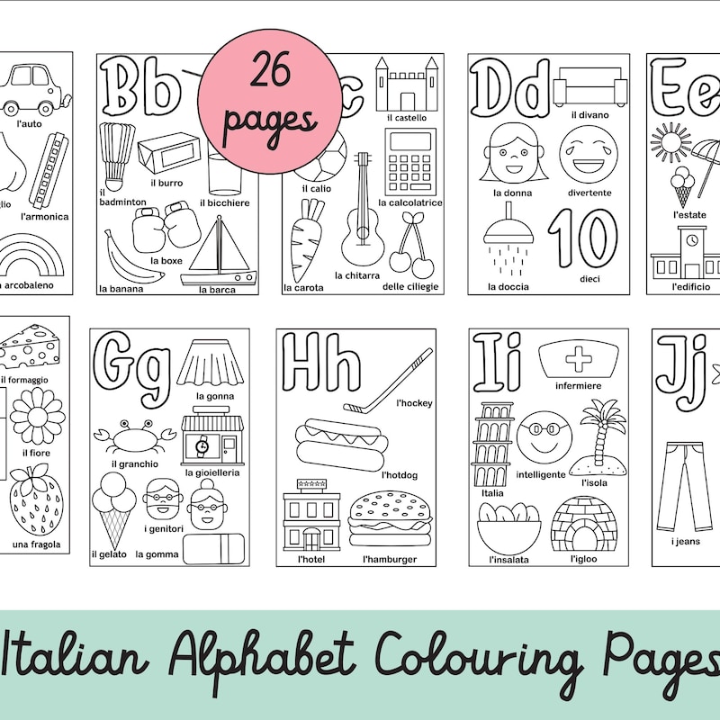Italian Alphabet - Etsy