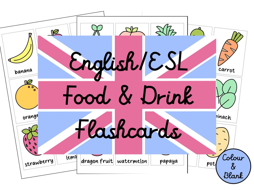 English Food and Drink Printable Flashcards. Educational Resource to ...