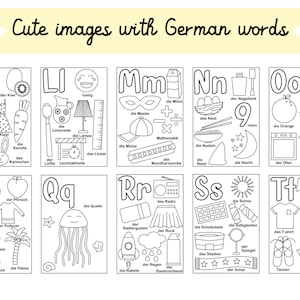 German Alphabet Colouring Printable Pages. Learn German, Educational ...