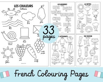 French Colouring Pages. Learn French Vocabulary, Bilingual Education ...