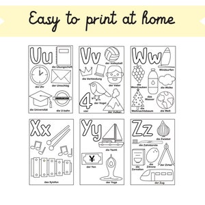 German Alphabet Colouring Printable Pages. Learn German, Educational ...