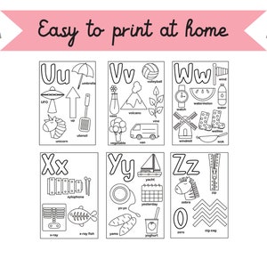 English Alphabet Colouring Printable Pages. Learn English, Educational ...