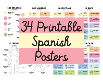 100 Common Spanish Words and Phrases, Spanish Flashcards Printable ...