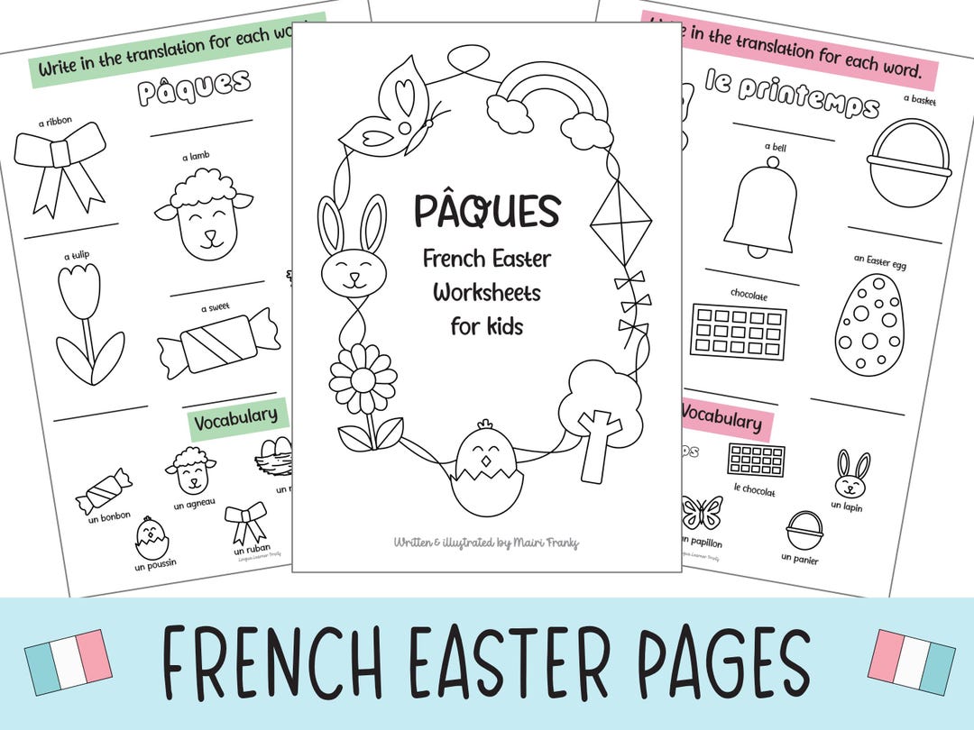 French Easter Activities for Kids | Printable Vocabulary Worksheets ...