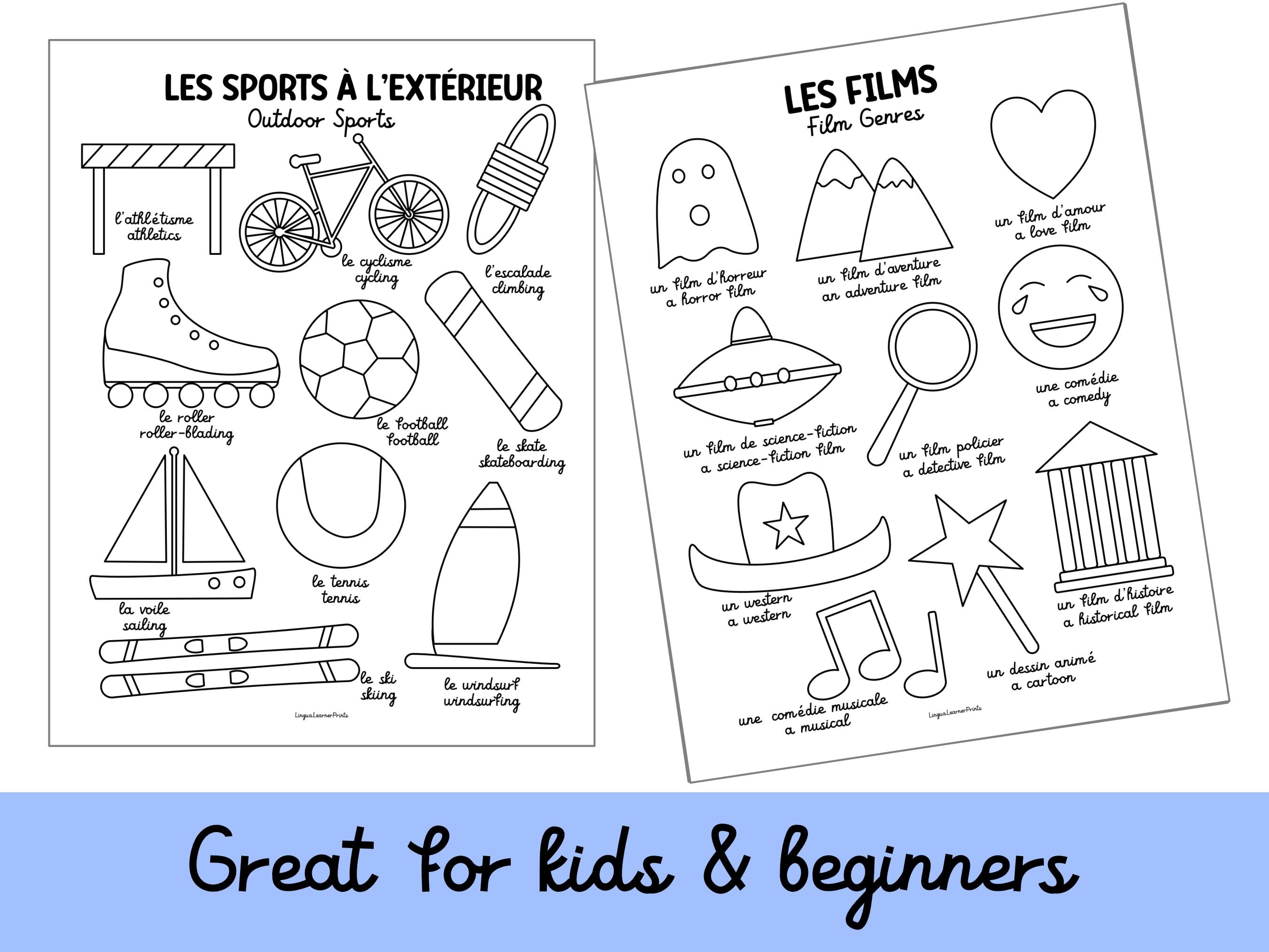 French Colouring Pages. Learn French Vocabulary, Bilingual Education ...