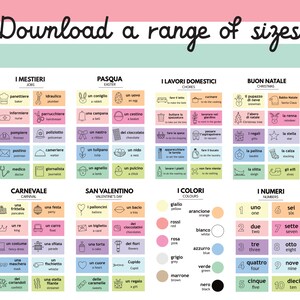 Italian Language Posters and Flashcards Printable. Learn Italian ...