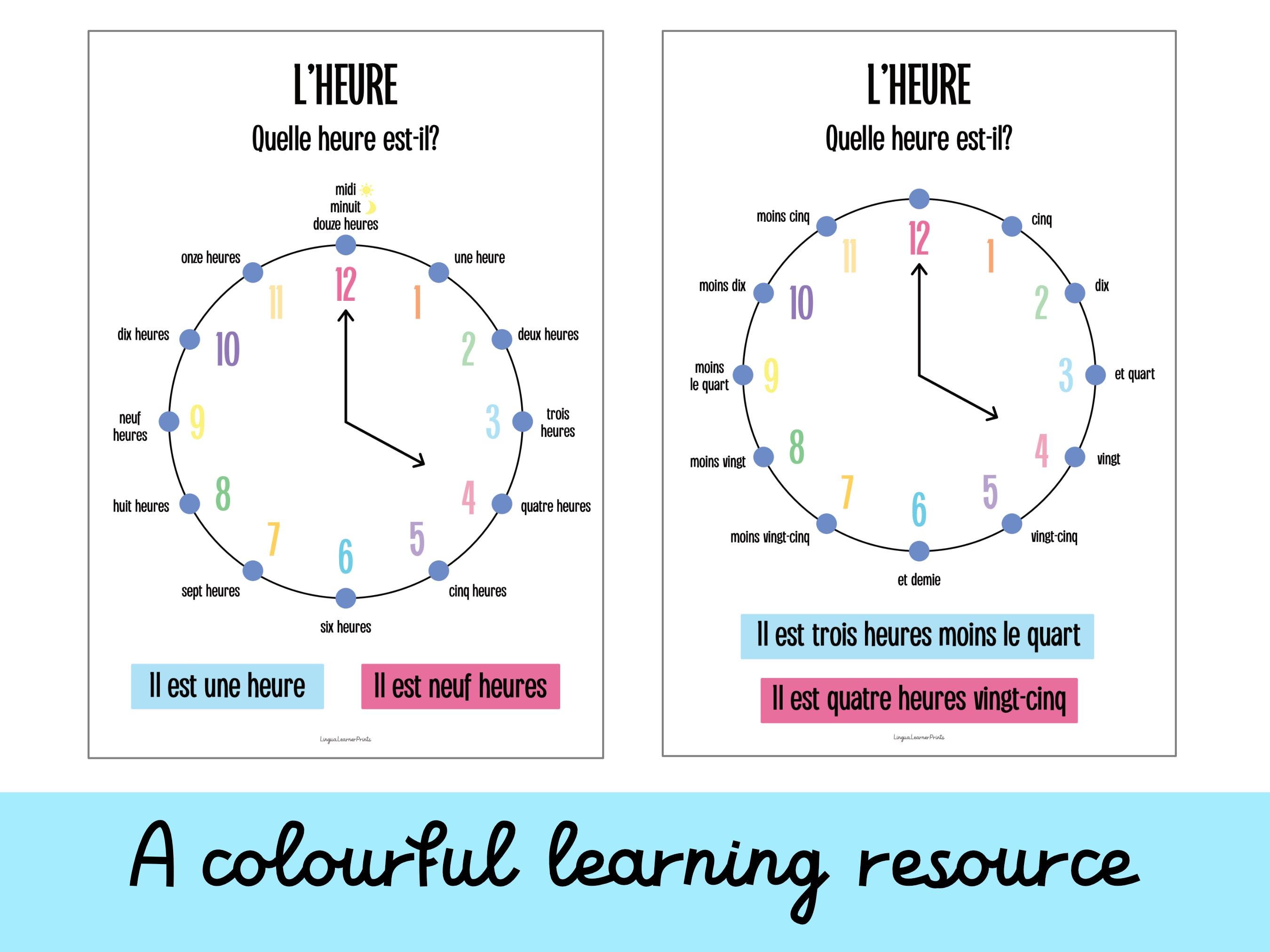 20 French Language Posters and Flashcards Printable. Learn French ...