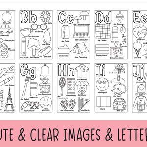 German Alphabet Colouring Printable Pages. Learn German, Educational ...