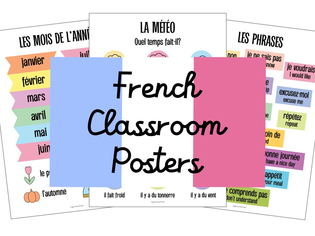 20 French Language Posters and Flashcards Printable. Learn French ...