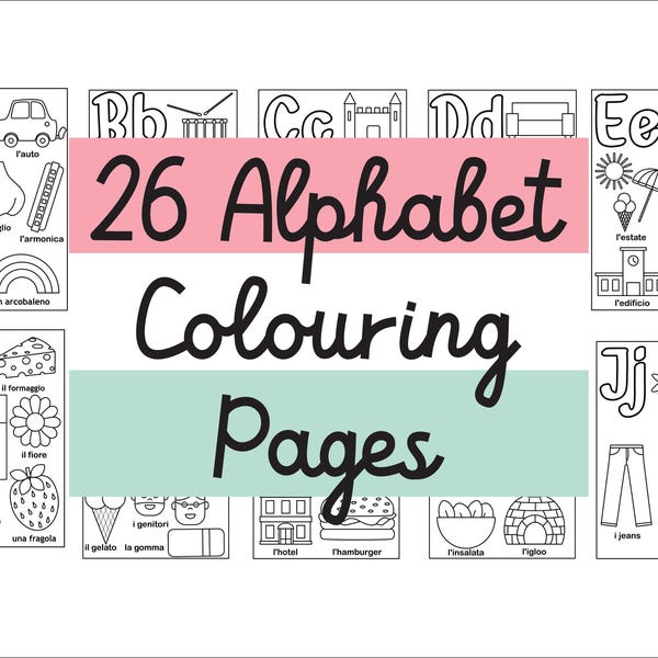 Italian Alphabet - Etsy