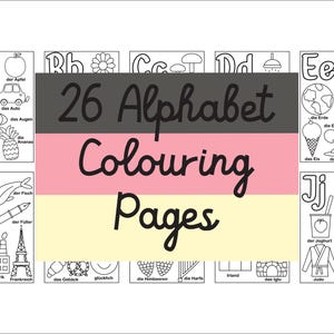 German Alphabet Colouring Printable Pages. Learn German, Educational ...
