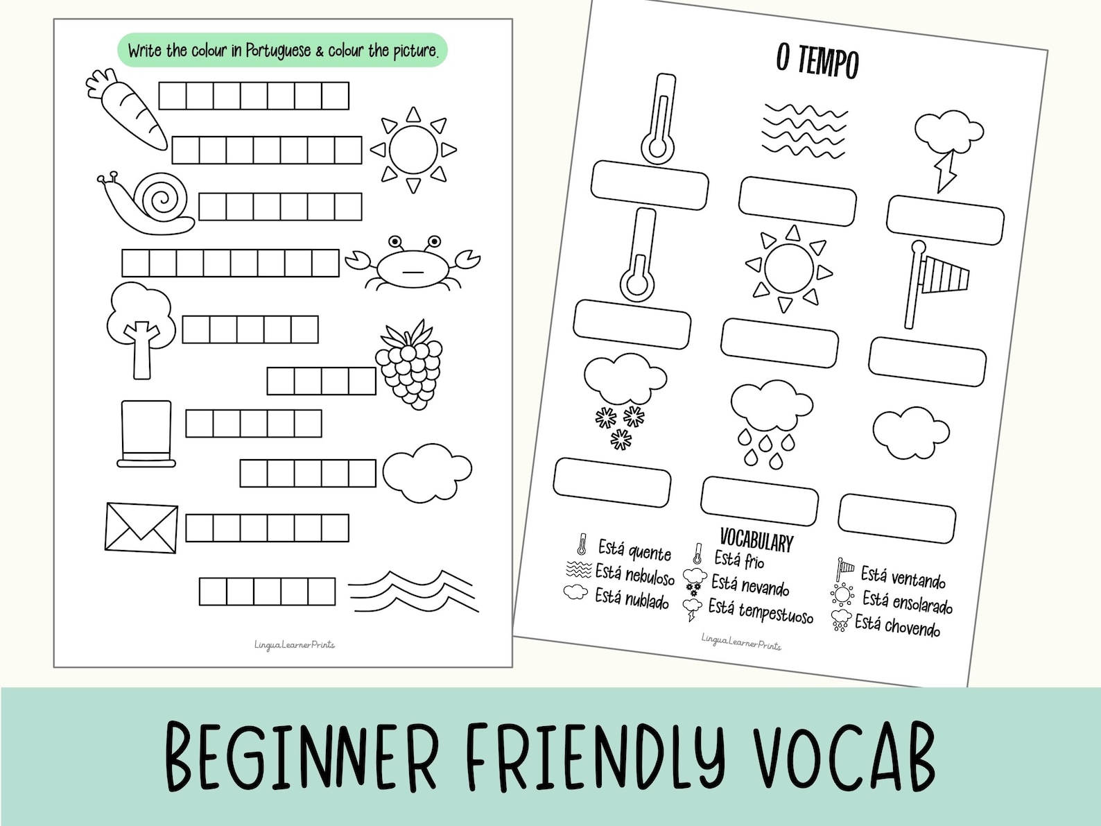 Portuguese Activity Sheets for Kids Bilingual English-portuguese ...
