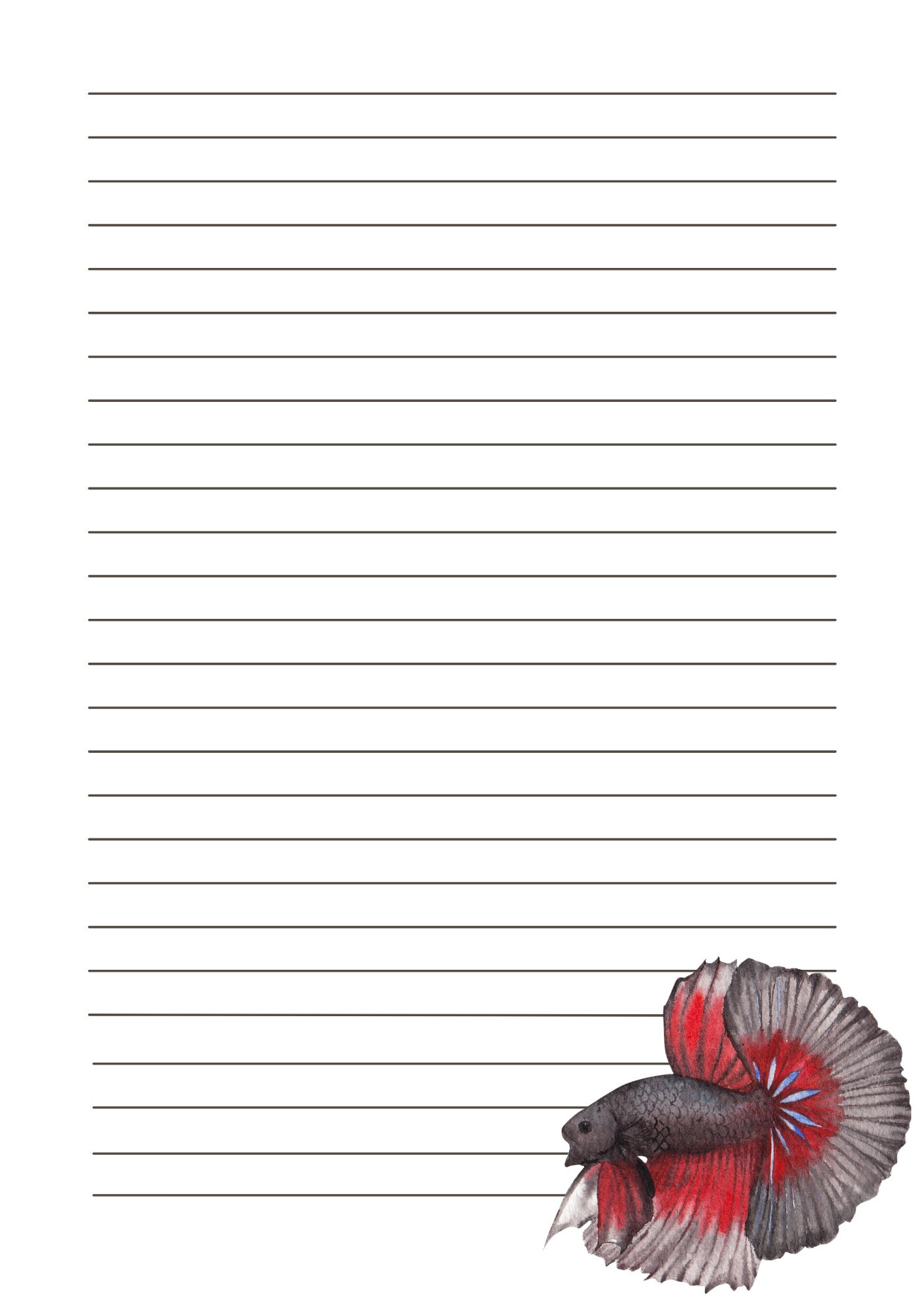 Printable Stationary Writing Paper, Lined and Blank Pages | Sea & Ocean ...