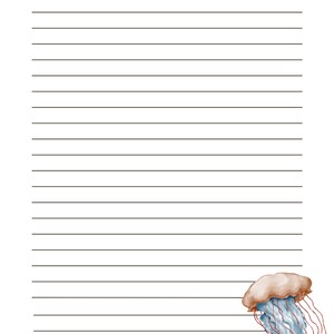 Printable Stationary Writing Paper, Lined and Blank Pages | Sea & Ocean ...