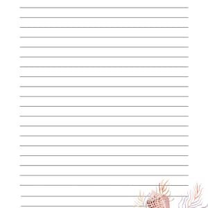 Printable Stationary Writing Paper, Lined and Blank Pages | Sea & Ocean ...