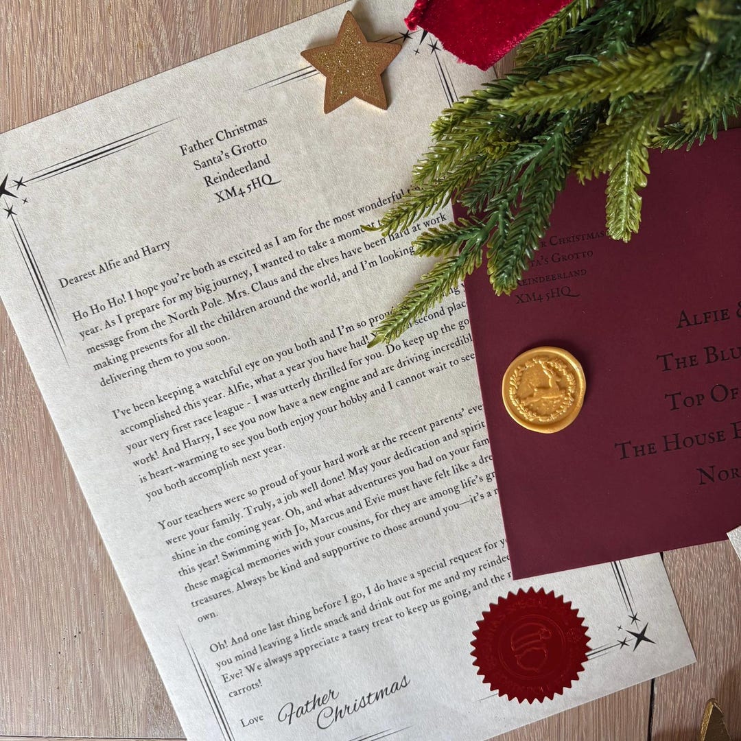 Truly Personalised Siblings Letter From Father Christmas Santa for ...