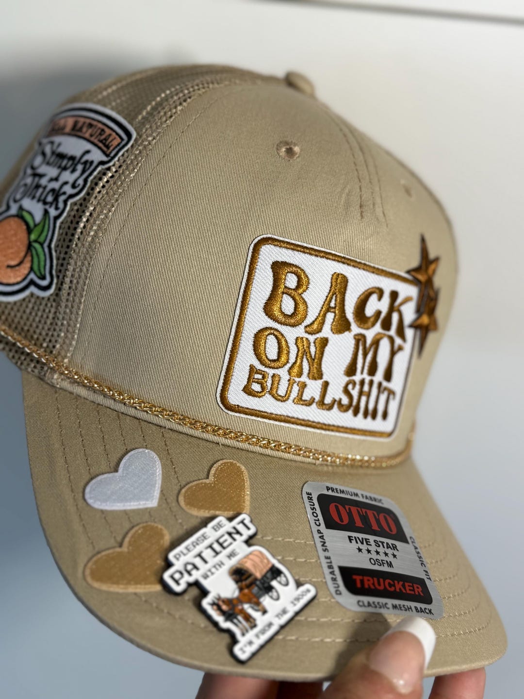 BS Custom Trucker Hat, Custom Trucker Hat, Custom Hat, Patched Hats - Etsy