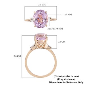 Certified Kunzite Engagement Ring in 14K Rose Gold Plated Sterling ...