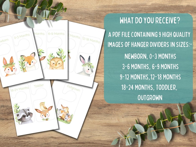 Woodland Animal Baby Clothes Dividers: Nursery Closet Wardrobe ...