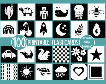 Black and White Sensory Cards Alphabet Matching (Download Now) - Etsy