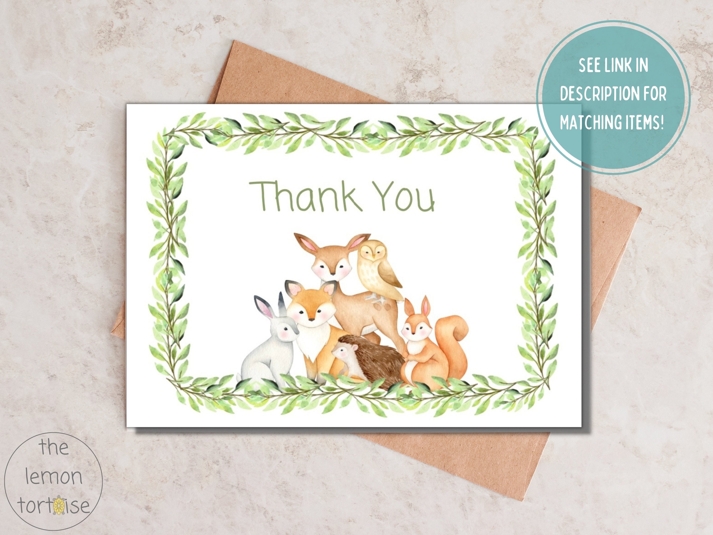 Nursery Drawer Labels for Baby Clothing, Green Woodland Animal Storage ...