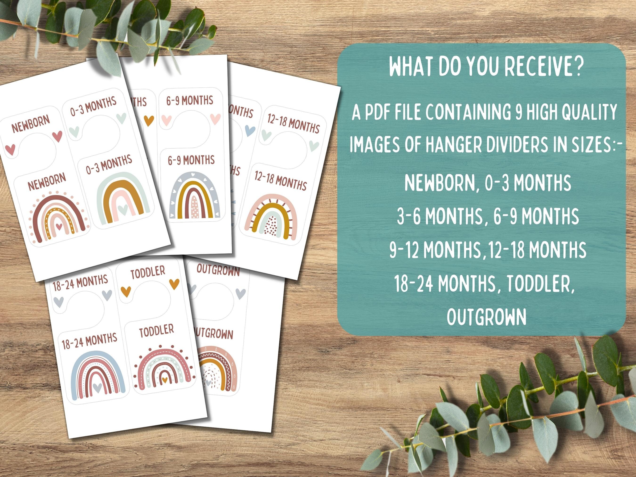 Baby Clothes Dividers, Boho Rainbow Baby Wardrobe Dividers, Nursery ...