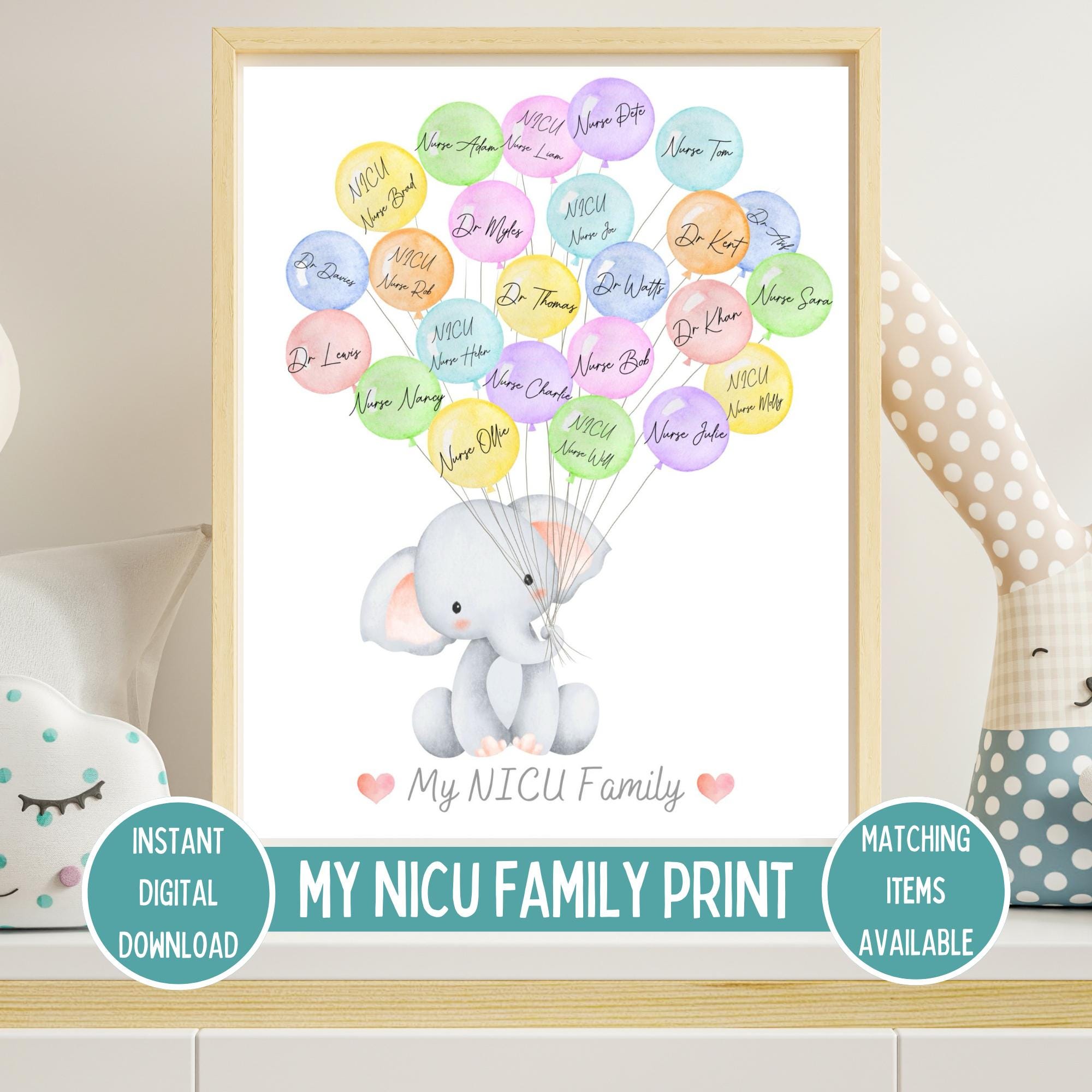 My NICU Family Sign for Hospital Staff Signatures,keepsake Guestbook ...