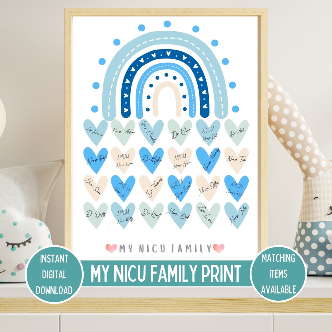 My NICU Family Sign for Hospital Staff Signatures,keepsake Guestbook ...