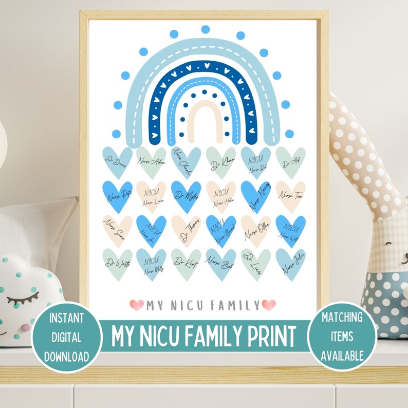 My NICU Family Sign for Hospital Staff Signatures,keepsake Guestbook ...