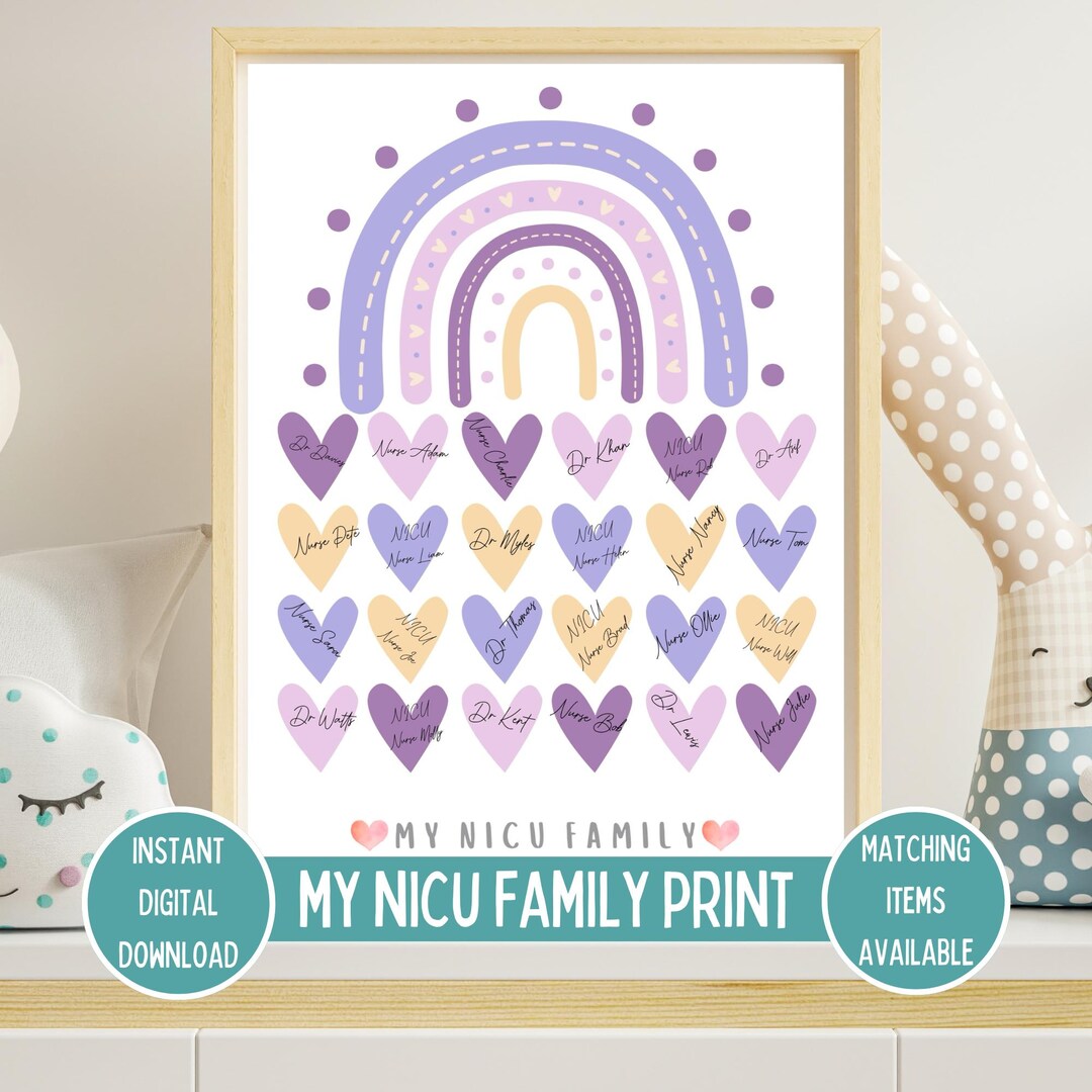 My NICU Family Sign for Hospital Staff Signatures,keepsake Guestbook ...