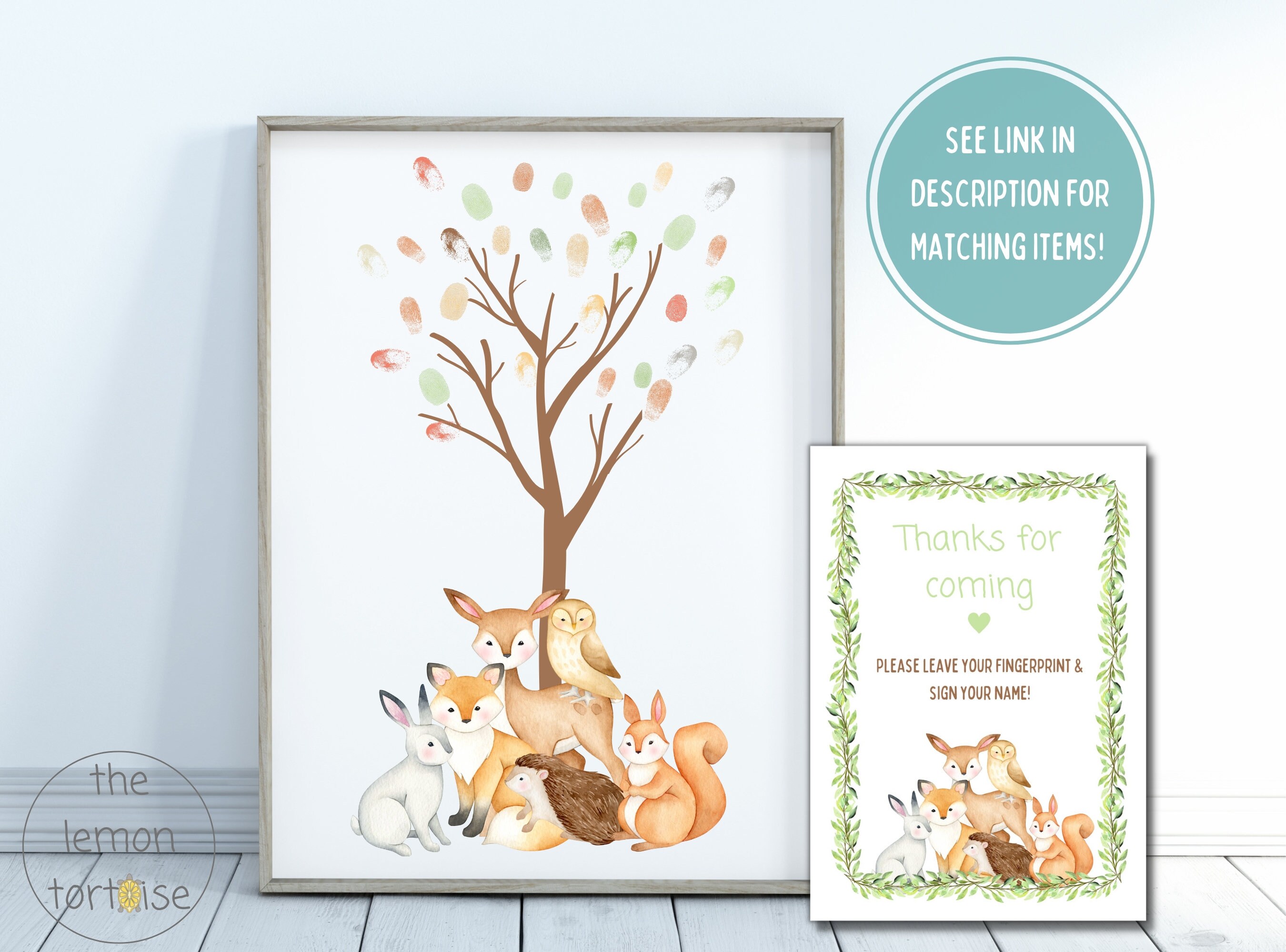 Nursery Drawer Labels for Baby Clothing, Green Woodland Animal Storage ...