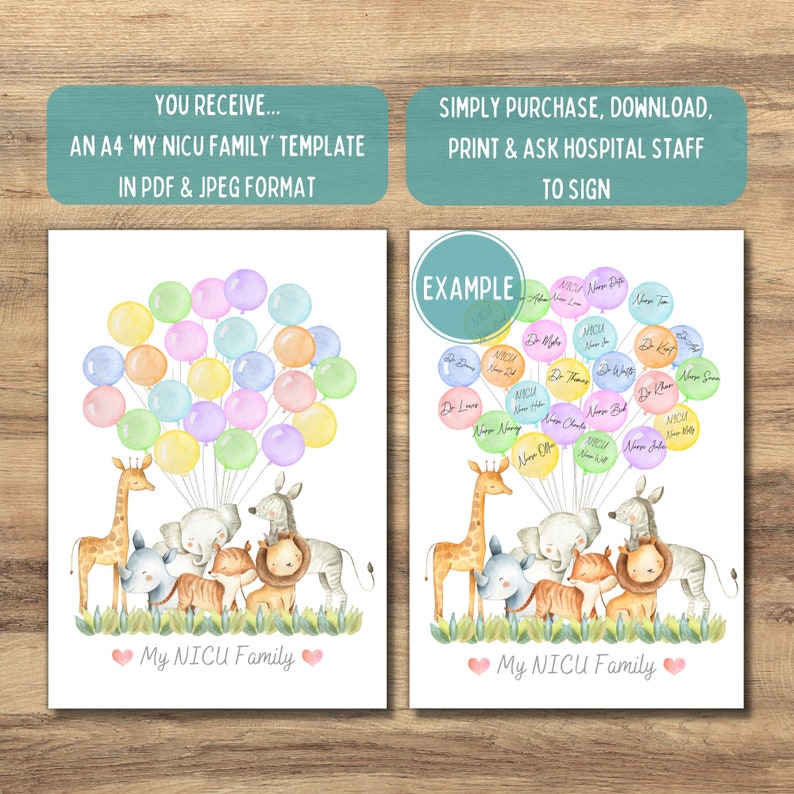 My NICU Family Sign for Hospital Staff Signatures,keepsake Guestbook ...