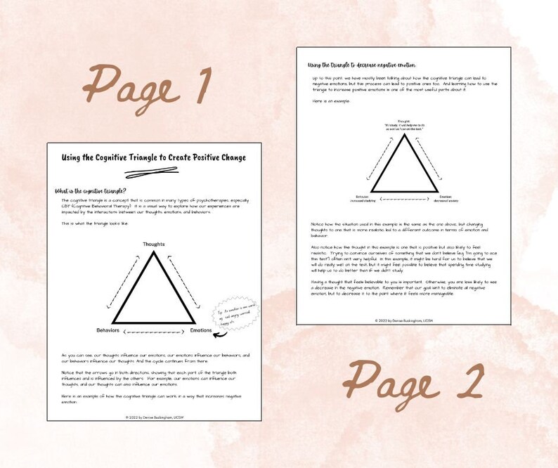 Cognitive Triangle Packet - Etsy