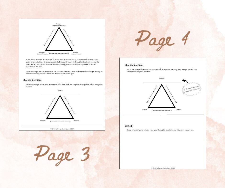 Cognitive Triangle Packet - Etsy