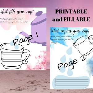 What Fills Your Cup? Self-care and Coping Skills (therapy Activity ...