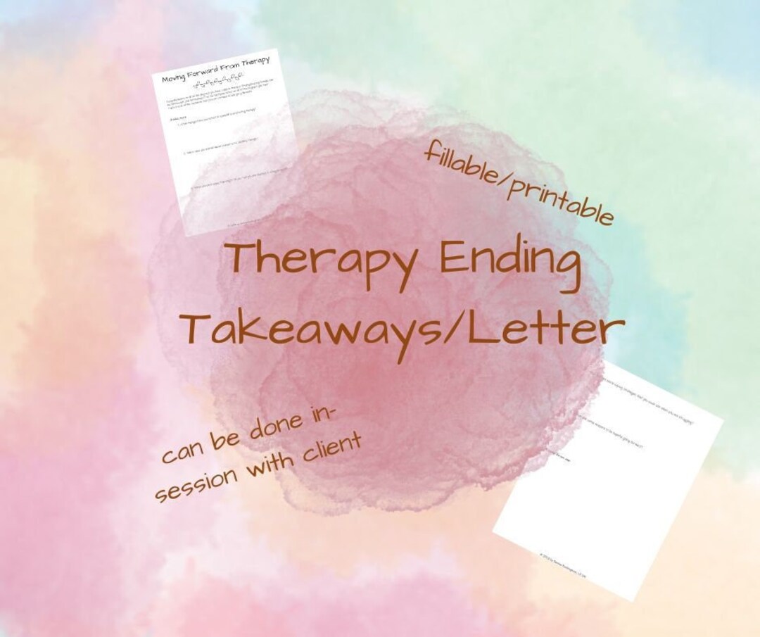Therapy Ending Handout/letter Termination Activity Instant Download - Etsy