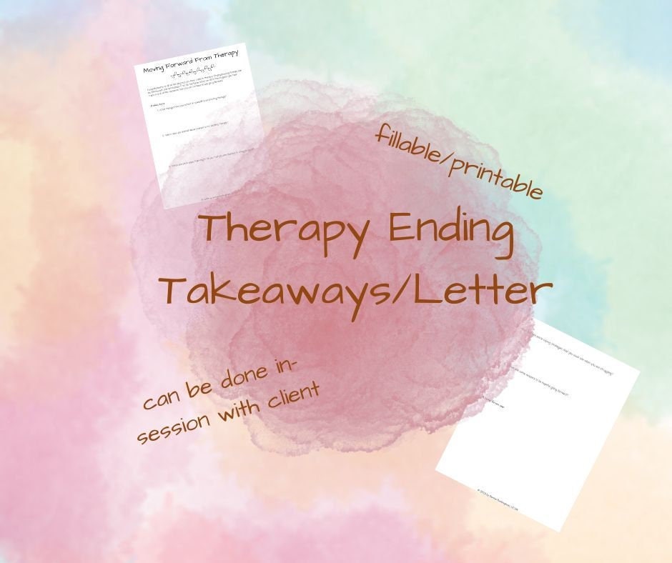 Therapy Ending Handout/letter Termination Activity Instant Download - Etsy