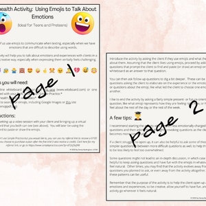 Talking About Feelings Using Emojis (telehealth Therapy Activity ...