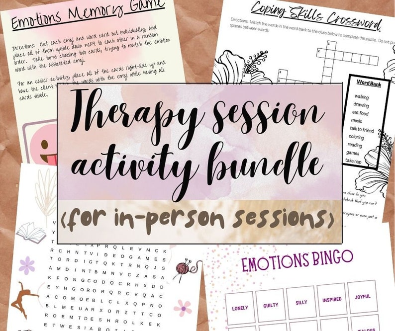 Therapy Activity Bundle Emotions Games Therapy Activity Instant ...
