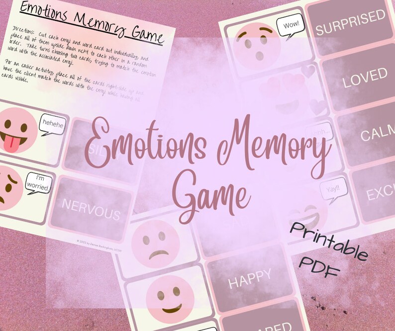 Therapy Activity Bundle Emotions Games Therapy Activity Instant ...