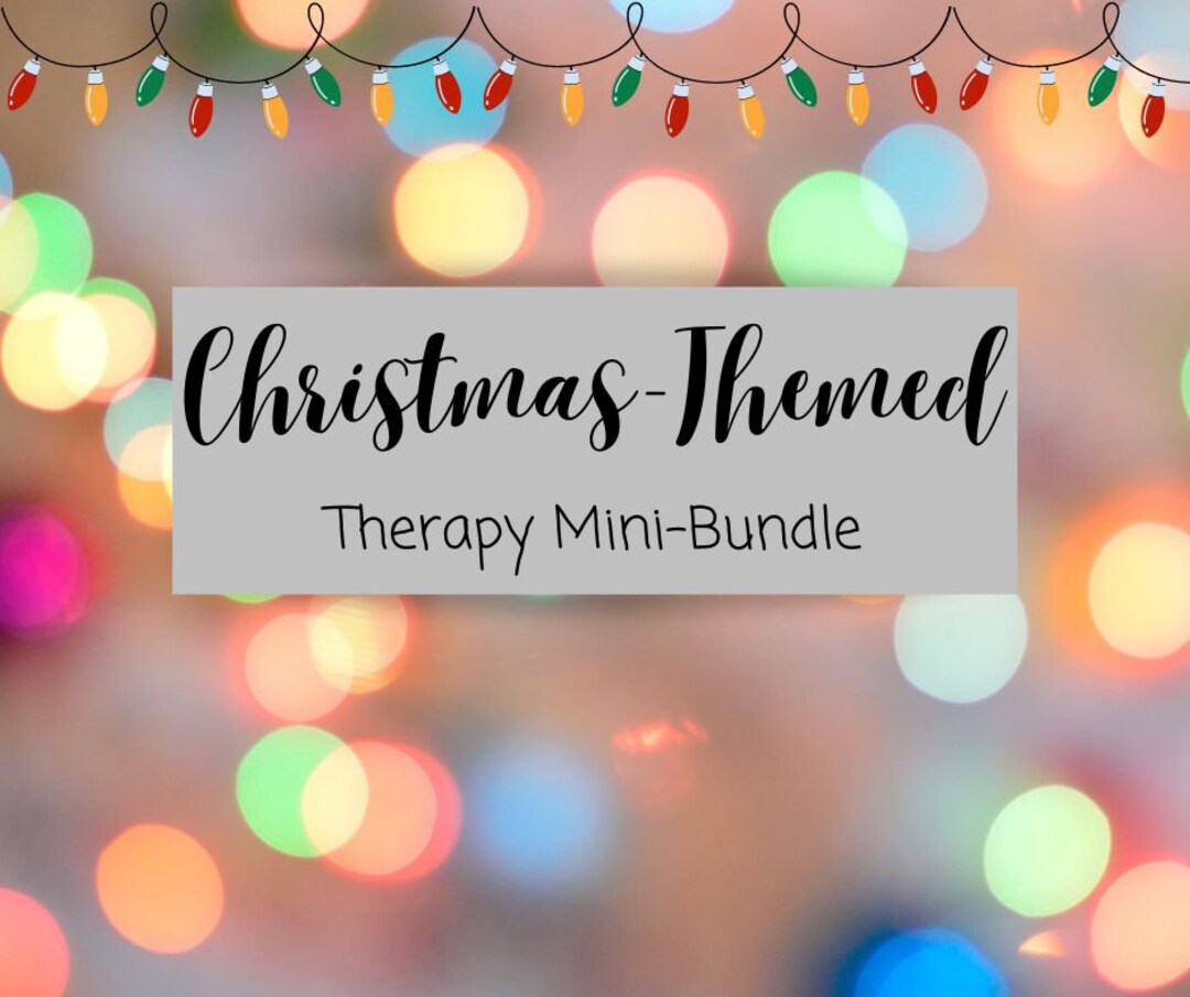 Christmas Themed Therapy Mini-bundle Feelings Emotions Coping Games ...