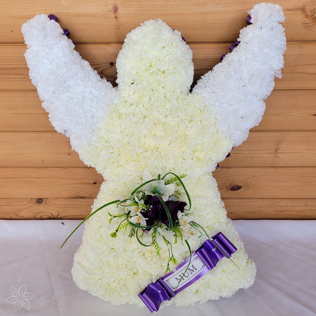 Large Angel Funeral Flowers Artificial Tribute Wreath Silk Grave ...