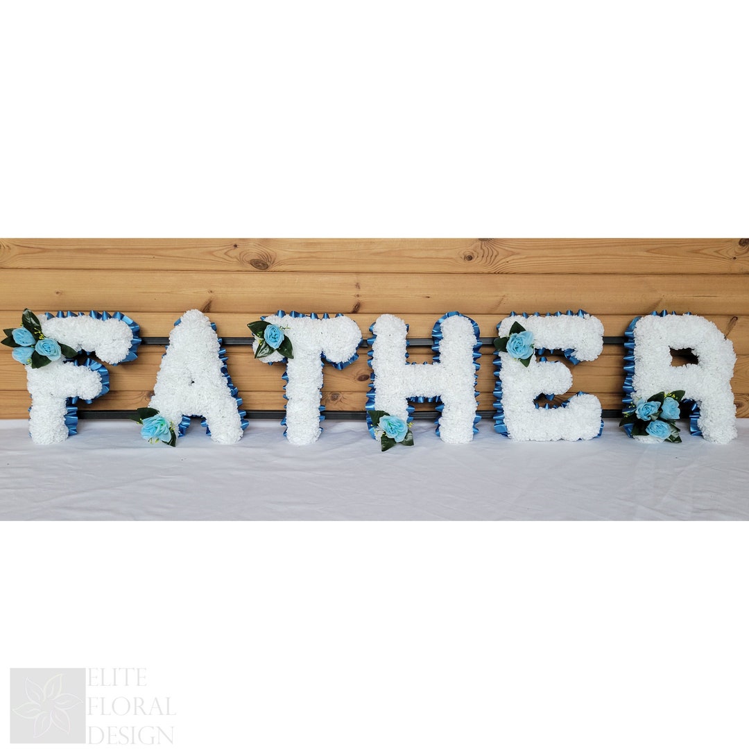 FATHER Funeral Flowers Artificial Tribute Wreath Silk Grave - Etsy