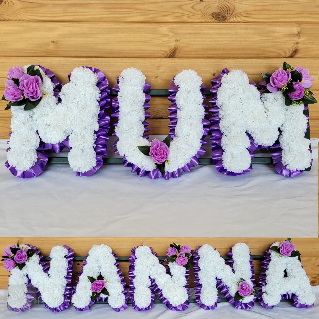 MUM NANNA Funeral Flowers Artificial Tribute Package Wreath - Etsy
