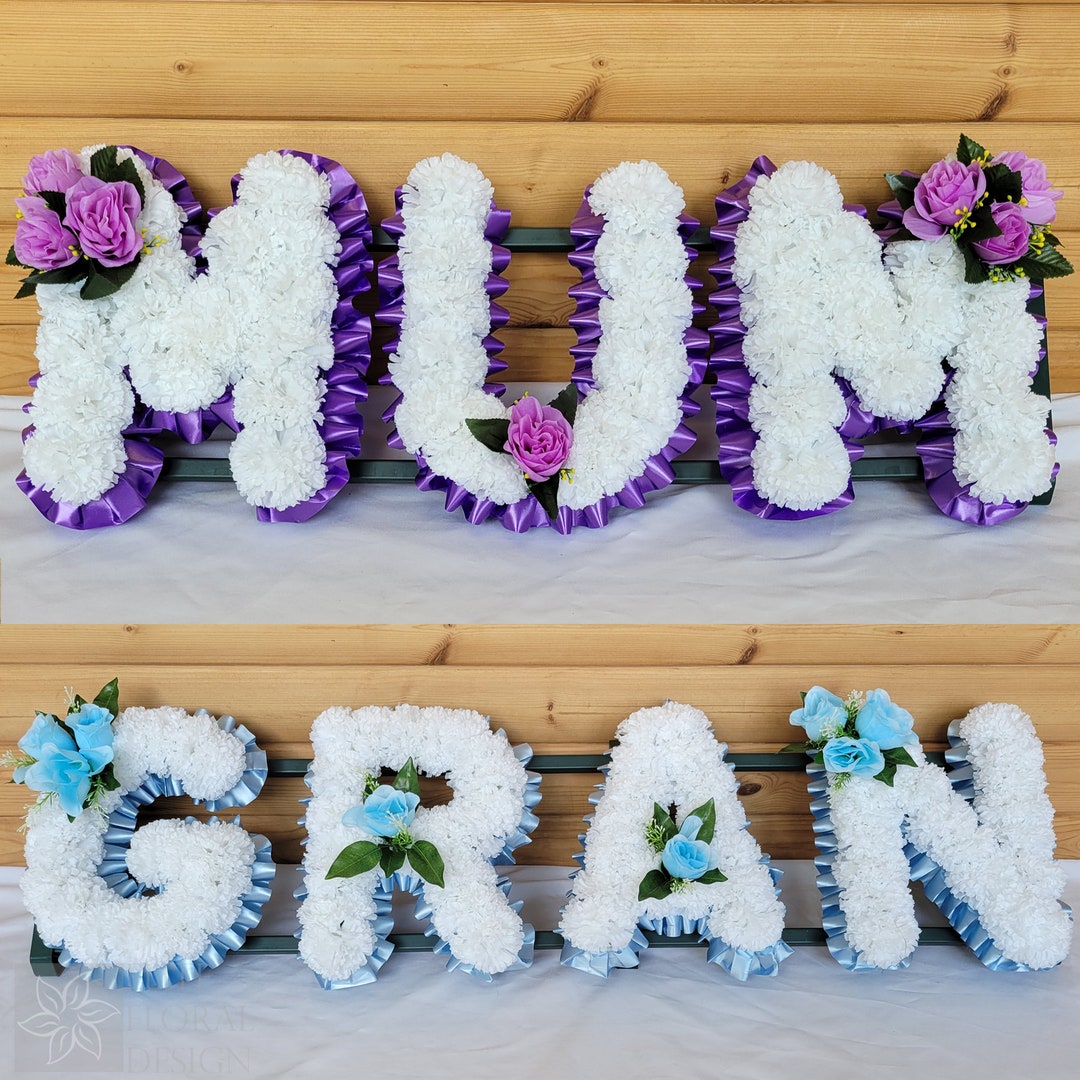 MUM GRAN Funeral Flowers Artificial Tribute Package Wreath Silk Grave ...