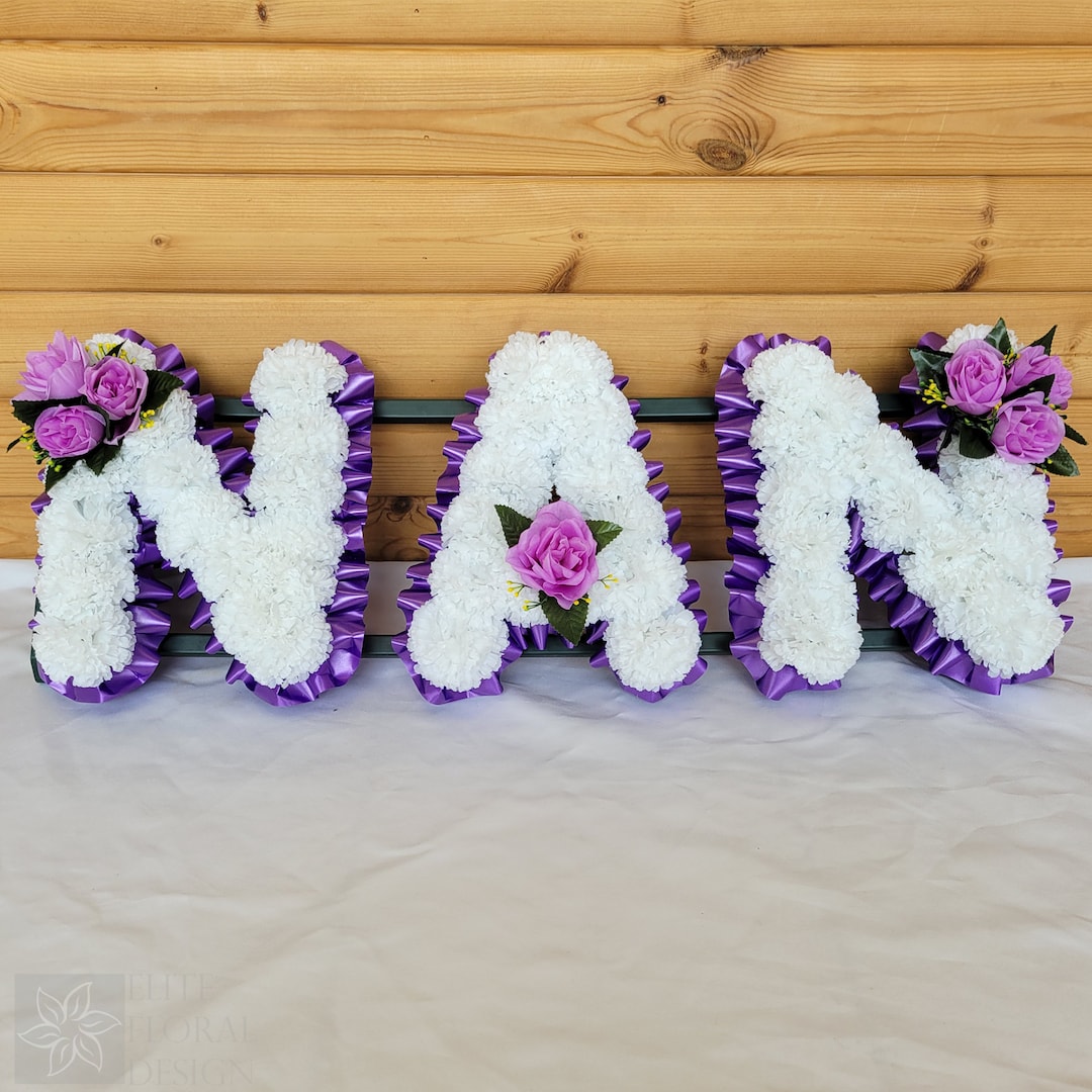NAN Funeral Flowers Artificial Tribute Wreath Silk Grave Memorial ...