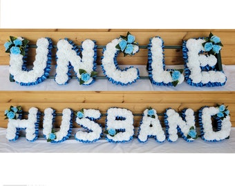 LGBT PRIDE FLAG Rainbow Funeral Memorial Tribute Artificial Flowers ...