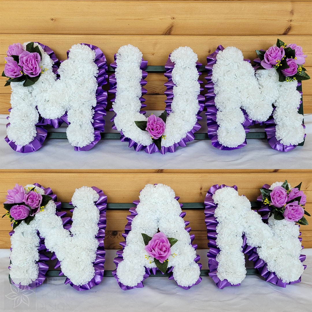 MUM NAN Funeral Flowers Artificial Tribute Package Wreath Silk Grave ...