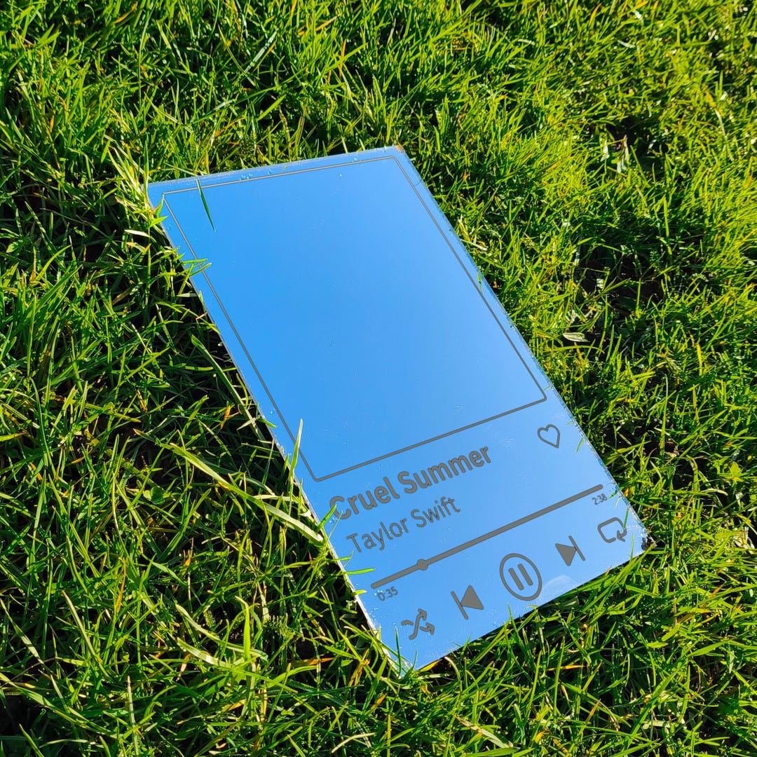Acrylic Mirror Spotify Album Cover Song Plaque, Music Photo Name ...