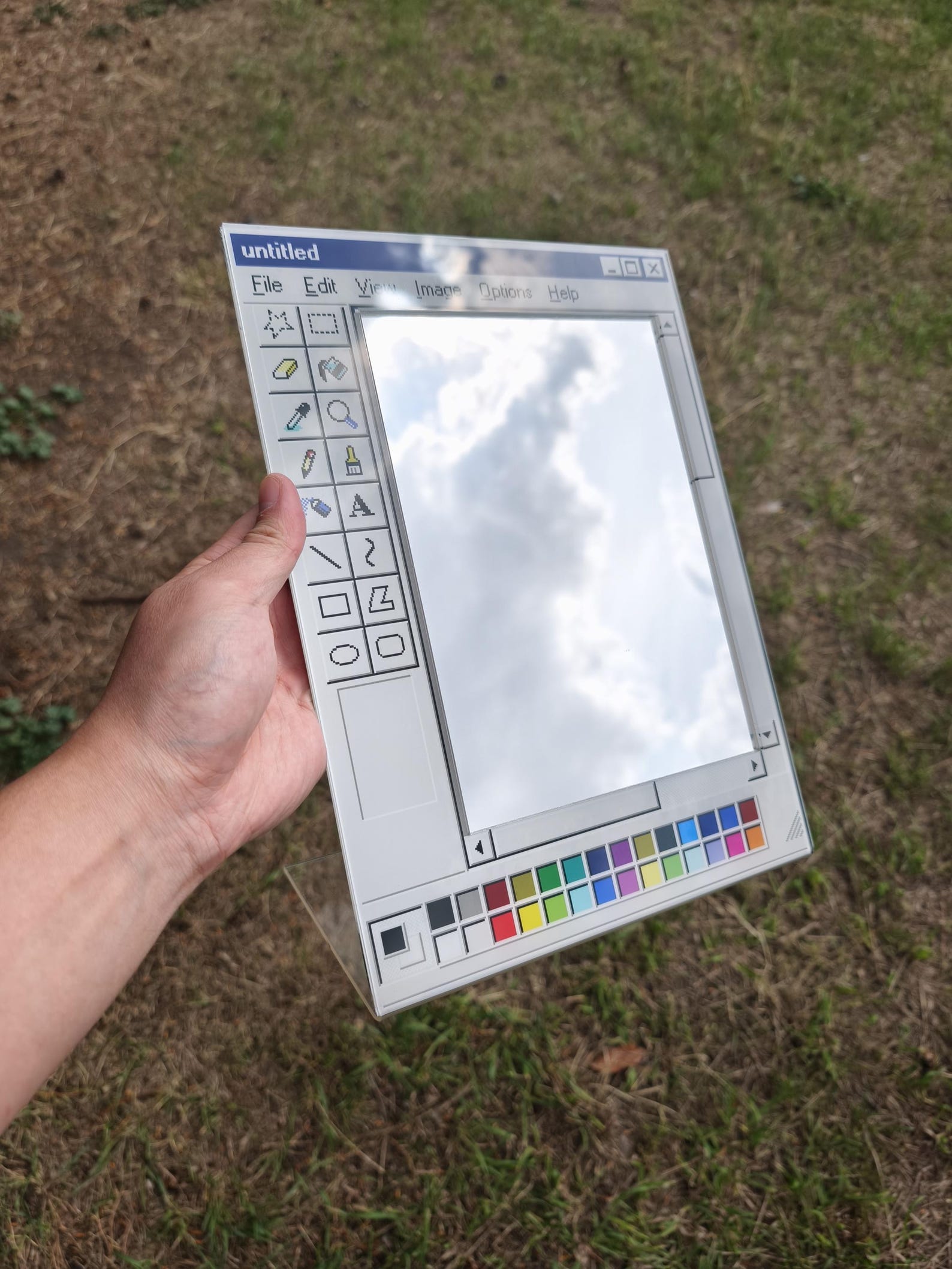 Retro Pixel Mirror – Vintage Drawing Program Aesthetic, Gamer Room ...